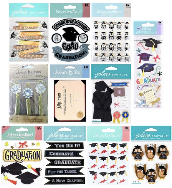 Jolee's Boutique Graduation Owls Repeats 3d Dimensional Stickers Cap ...