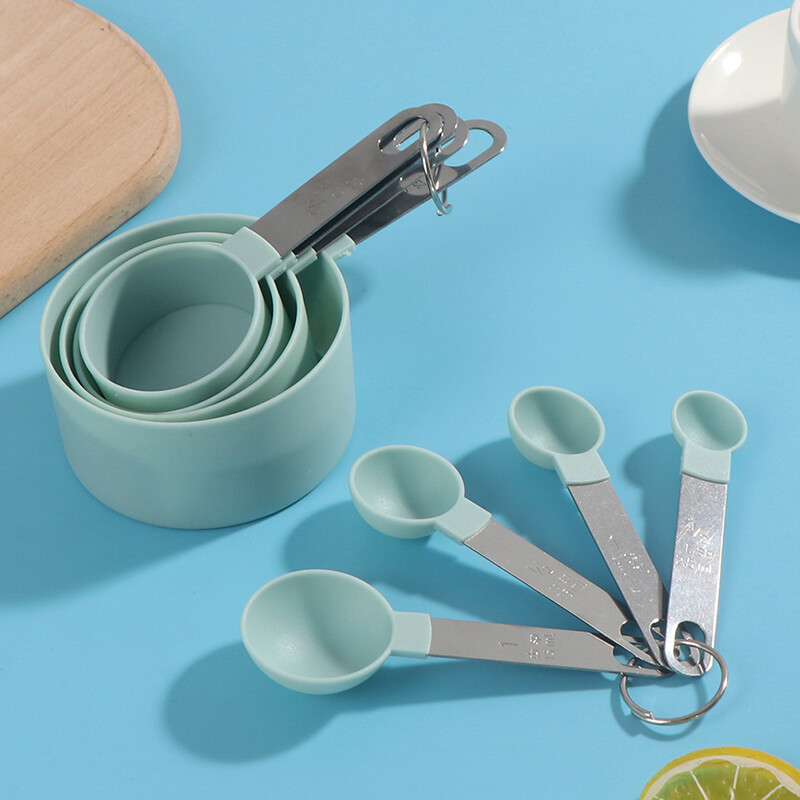 8PCs Measuring Cups Spoons Kitchen Baking Cooking Bakeware Kitchen ...
