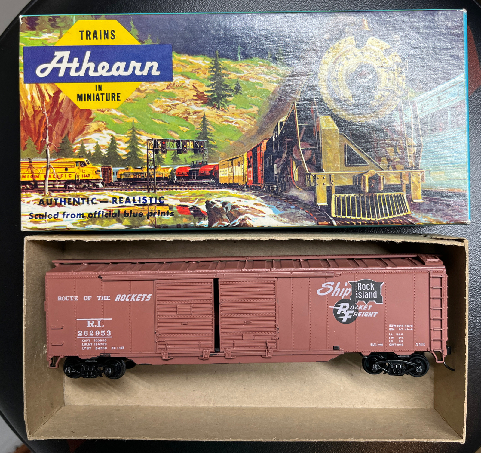 Athearn HO Scale Kit#5037 Rock Island 50' Double Door Auto Boxcar KD’s ...