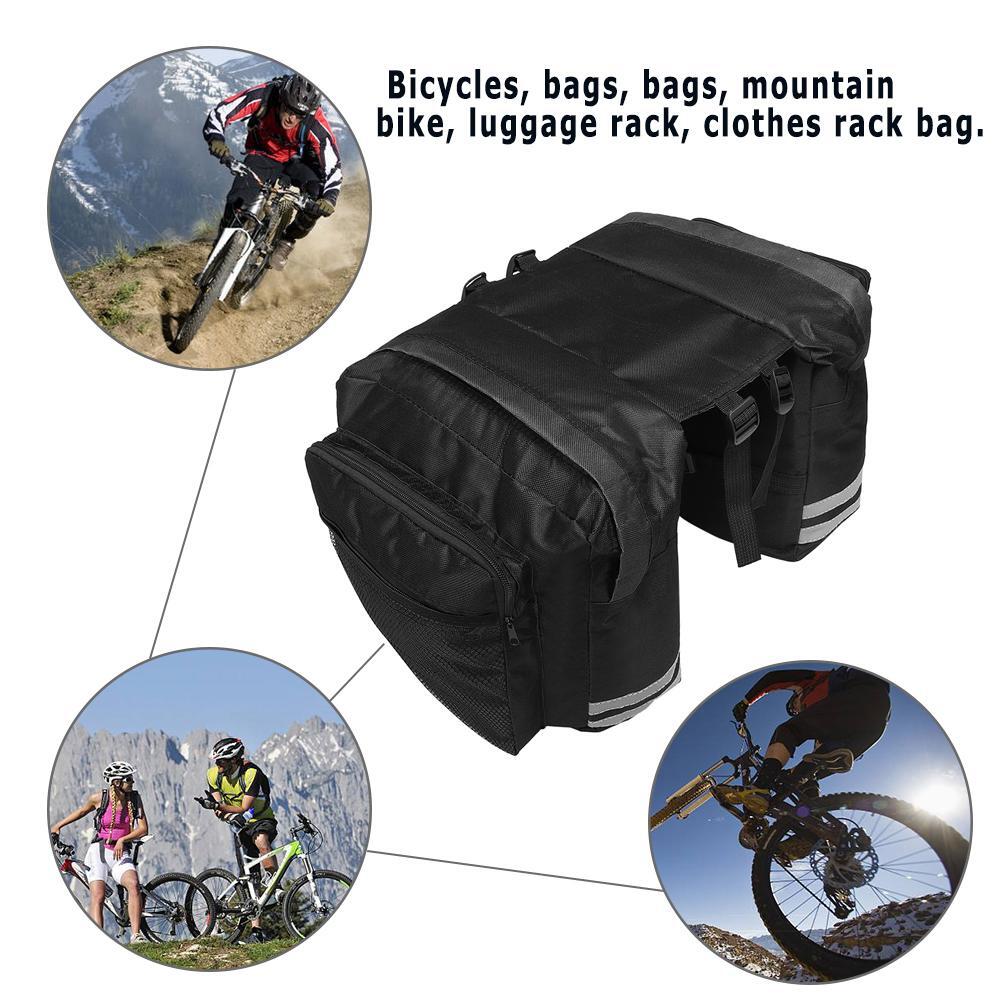 Bike Back Shelf Bag High Capacity Bike Panniers Cycling Organizer ...
