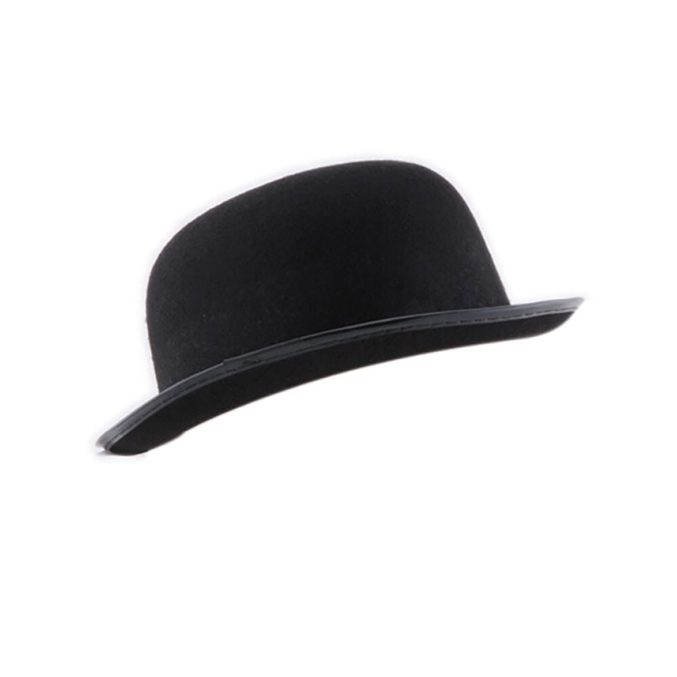 Van Der Linn Round BOWLER HAT Vintage Style Top Hat Classic Men Formal ...