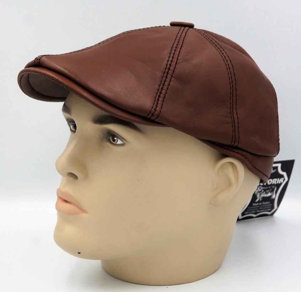 2 colors REAL LAMB LEATHER Gatsby Newsboy Ivy Golf Driving Flat Cabbie ...