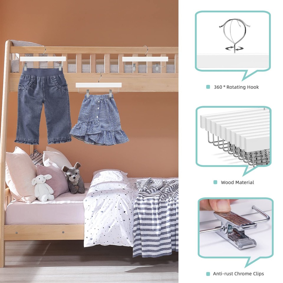 Solid Wooden Pants Hangers,Baby Children Wood Skirts Hangers,Trousers ...
