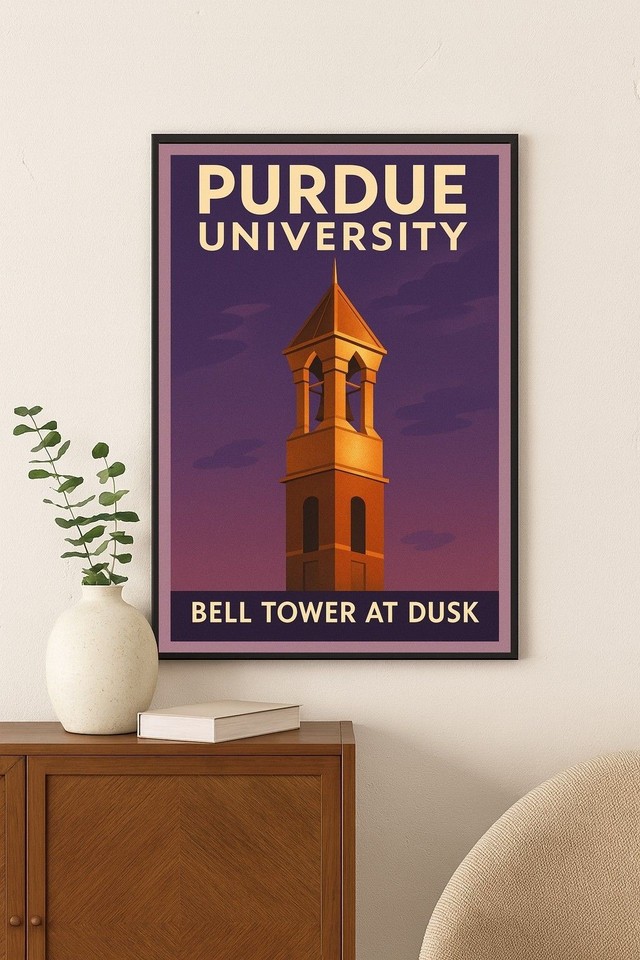 🎓 Purdue University Bell Tower Poster - Home Decor 24x36” | eBay