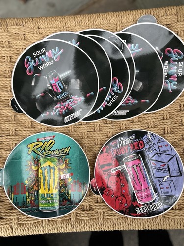 Monster Reign Energy Drink Fridge Sticker Lot (8) | eBay