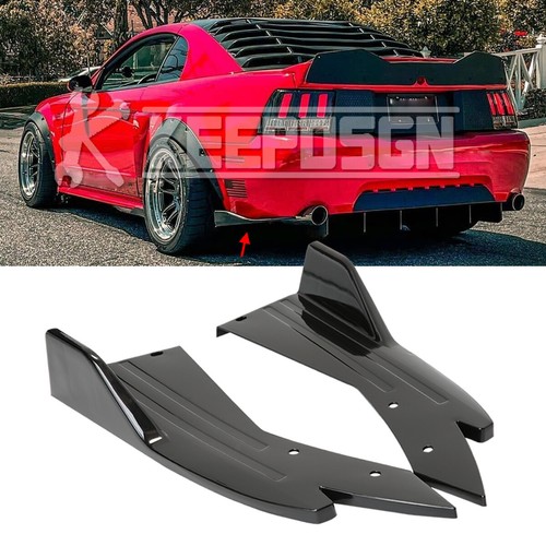 For Ford Mustang GT 350 500 Shelby Gloss Rear Spoiler Lip Side Splitter ...