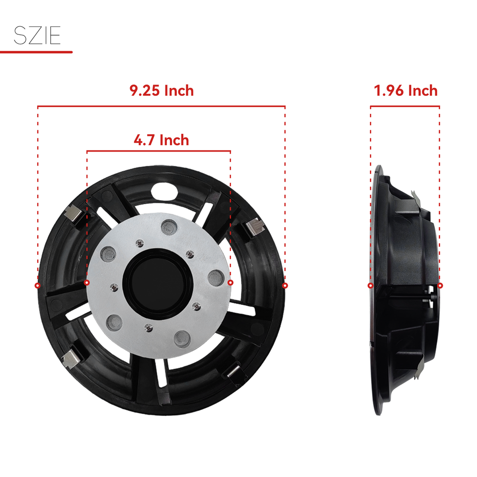8 Inch Chrome Black Golf Cart Hub Caps 8" Wheel Covers For EZ-GO Club ...