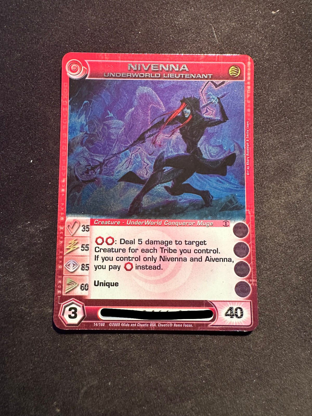 Nivenna Underworld Lieutenant -Rare - Chaotic Card- Forged Unity 'Max E ...