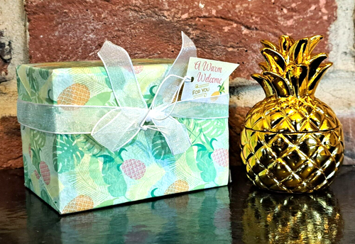 Bright Gold Pineapple Trinket Jewellery Box 3.5" Tall Small Items ...