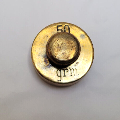 Vintage Lot of 8 Solid Brass Scale Weights 5g 10g 20g 50g 100g 200g ...