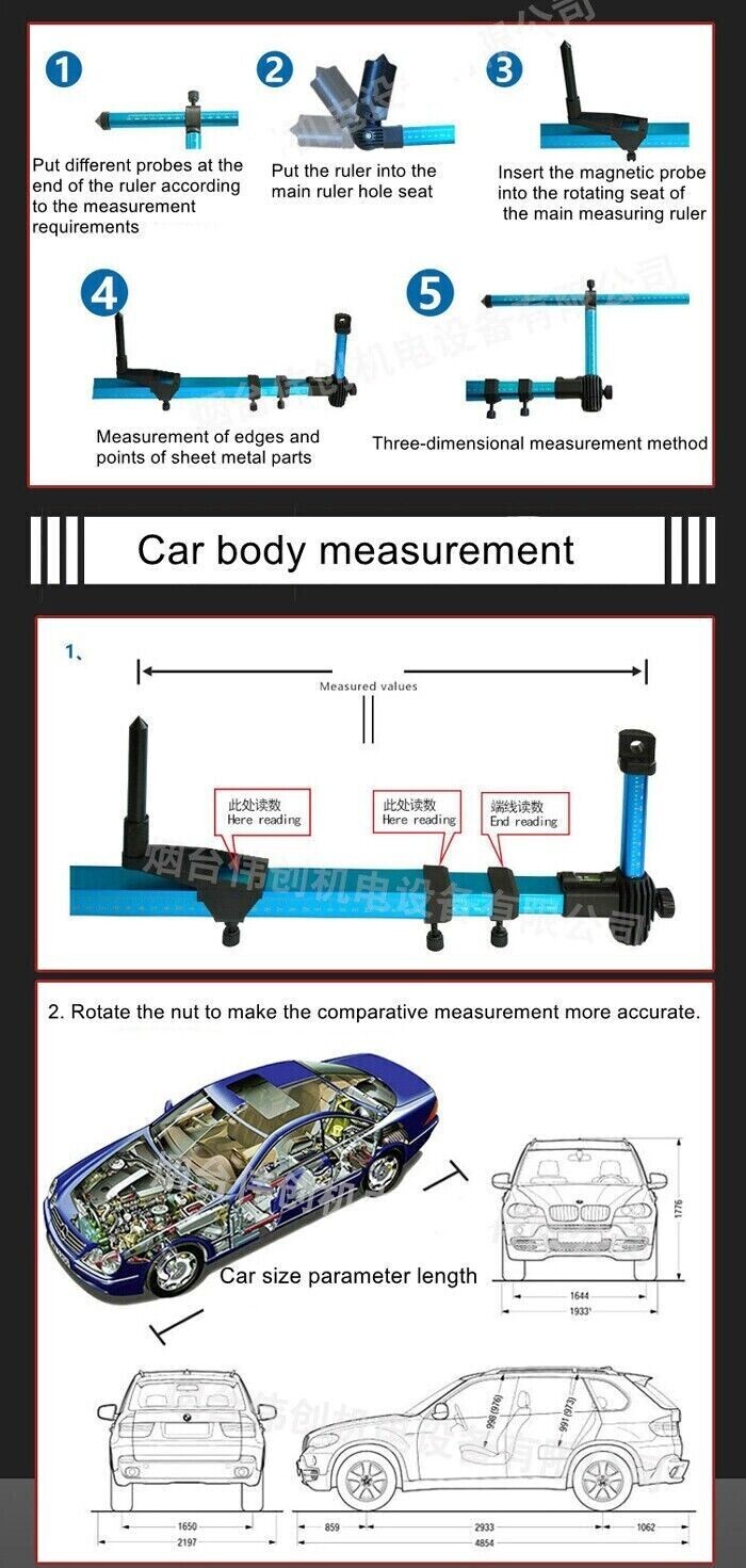 2D Auto Body Measuring System Car Repair Frame Machine Auto Chassis ...