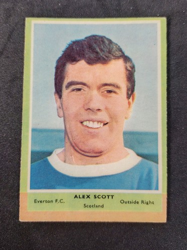 A & BC GUM 1964 FOOTBALL QUIZ CARD - NO. 32 ALEX SCOTT OF EVERTON ...