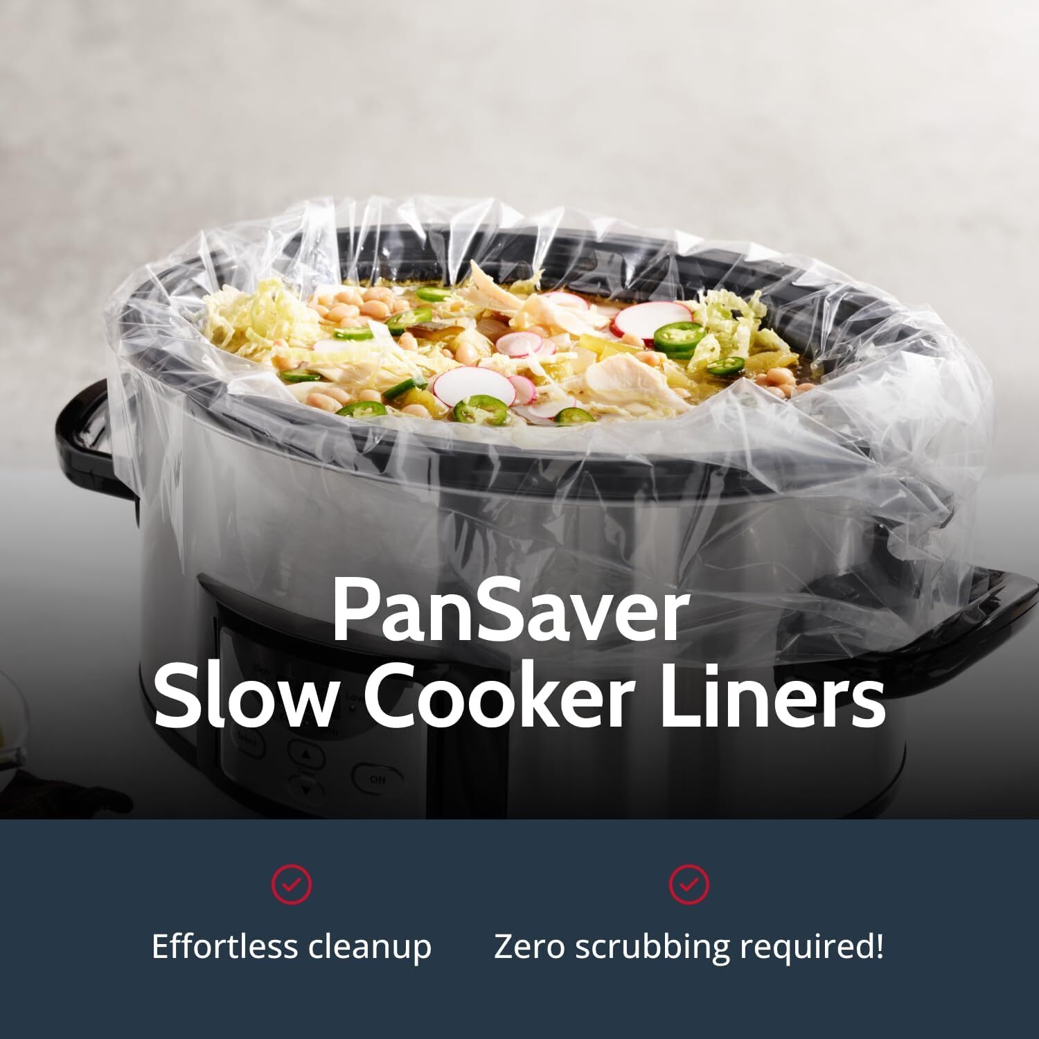 PanSaver EZ Clean Multi Use Cooking Bags and Slow Cooker Liners 50 ...