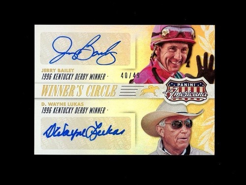 2015 Panini Americana SP JERRY BAILEY D WAYNE LUKAS AUTO /49! Kentucky ...