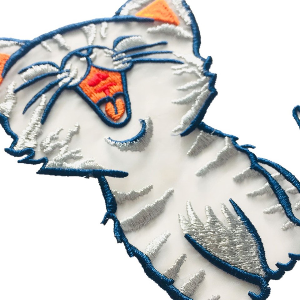 1pc Cat Patches Cartoon Embroidery Cat Pattern Sewing Patches Appliques ...