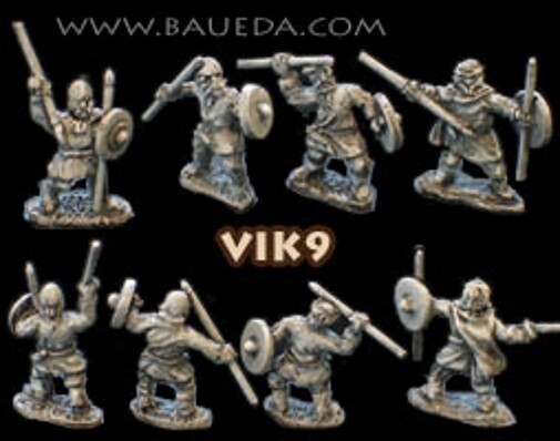 Baueda VIK9 Hostis 15mm Viking Scouts (8) Miniatures Dark Ages Warriors ...
