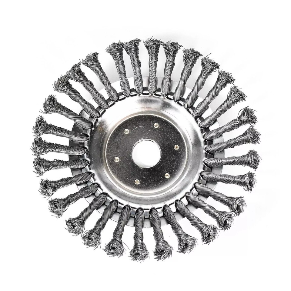 New 8 Inch Steel Wire Wheel Brush Grass Trimmer Head Weed With Adapter ...