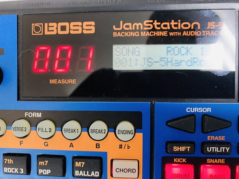 Boss JS-5 JamStation Jam Station Rhythm Backing Jamming Drum Machine ...