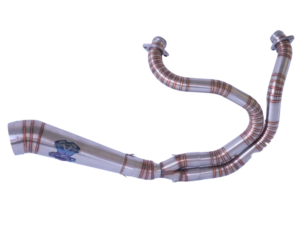 2-Into-1 Stainless Exhaust for Harley Dyna FXR, FXD, Street Bob ...
