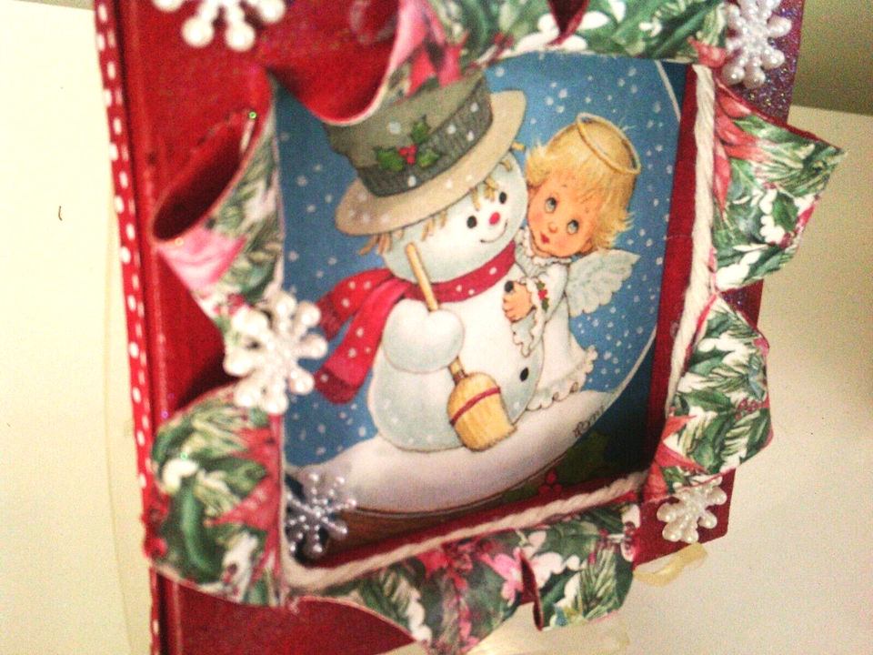 Exploding canvas Snow Angel + Snow man Busted canvas_Winter decor_gift ...