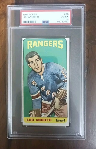 1964-65 Topps # 66 Angotti, RC PSA 4 VG-EX. Tall Boys. Newly Graded ...
