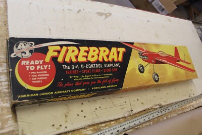 American Junior, "Firebrat" Vintage Control Line Plane Kit and Engine ...