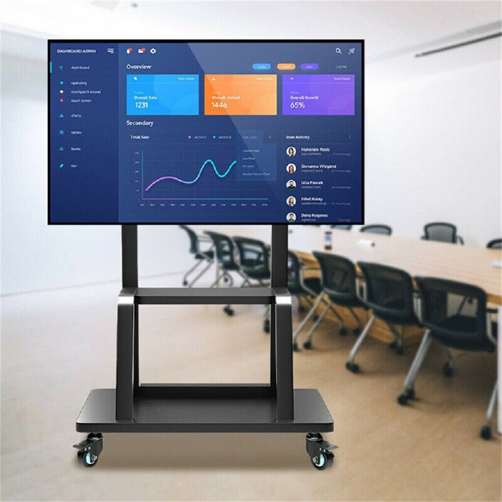 Rolling TV Cart Bracket TV Floor Stand Mount 32-80" for Home Meetings ...