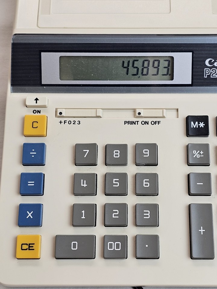 Canon Electric Calculator P20-DX Adding Machine Desktop Tested w/Power ...