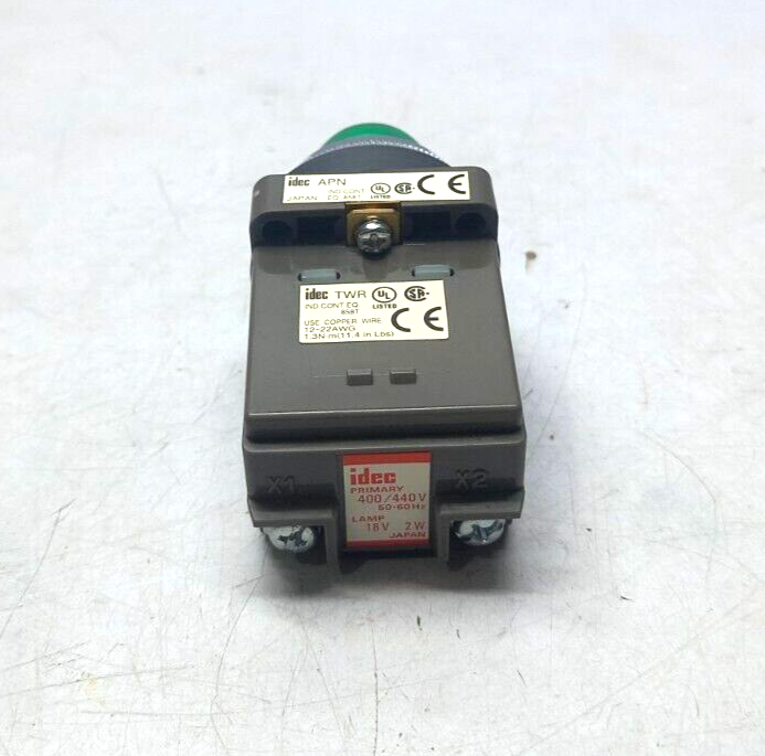 Idec APN148G Green Pilot Light APN / TWR / 400/440V 50-60Hz Lamp 18V 2W ...