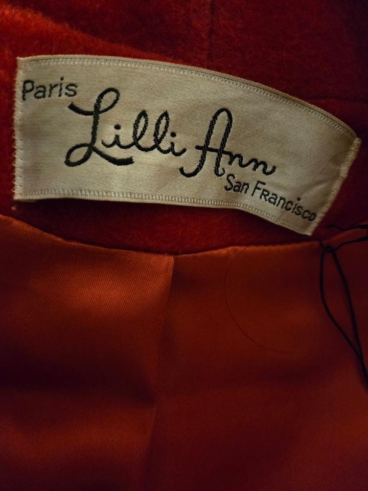 Rare Vintage LilliAnn Red Fur Collar Coat | eBay