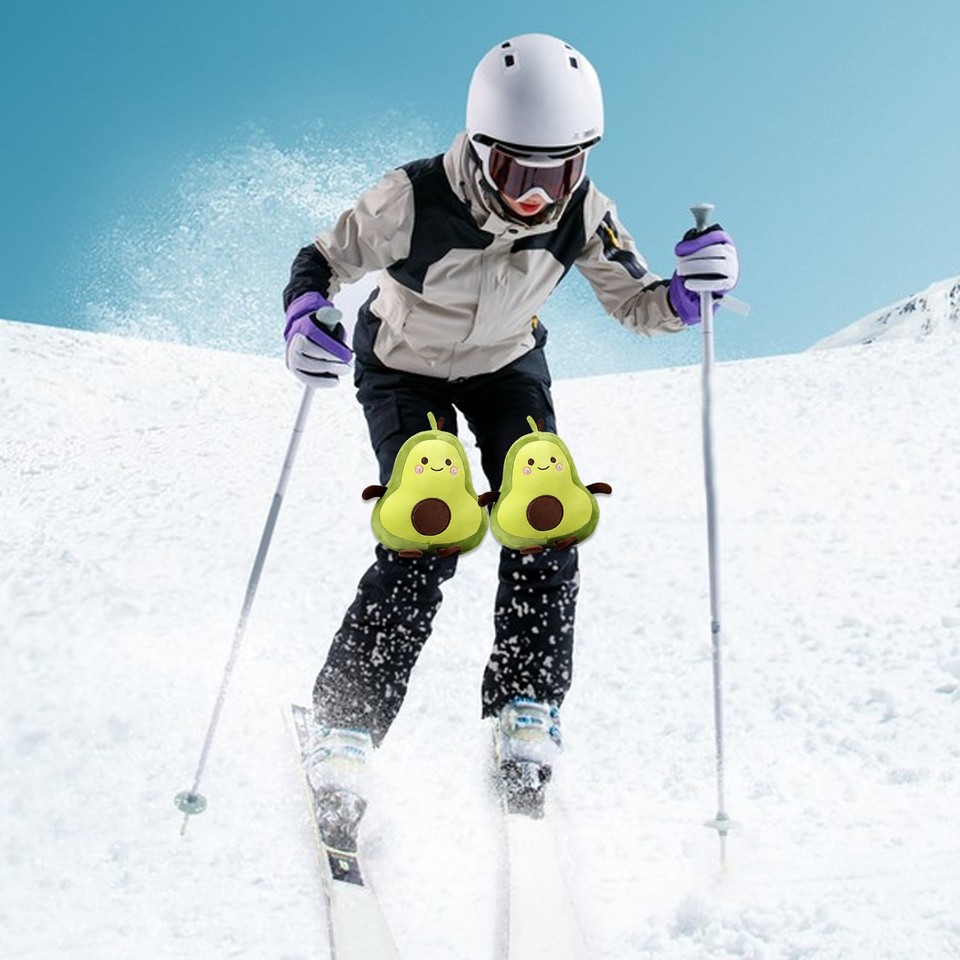 Skating Knee Pads Avocado Skiing Protection Pad Ergonomic Cartoon | eBay