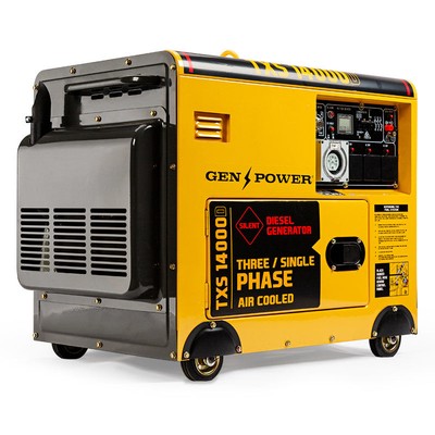 7kW Diesel Generator with Electric Start, 3-Phase & 240V Outlets for ...