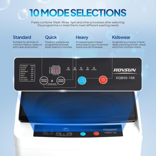 17.8lbs 400W Full Auto Washing Machine Washer Spin-Dry Apartment 8 ...