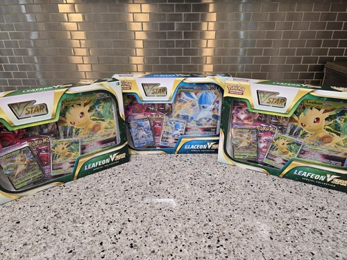 Leafeon Vstar and Glaceon Special Collection Boxes 3x - Brand New ...