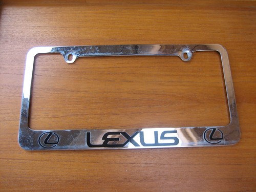 BEAUTIFUL LEXUS FONT AND LOGO CHROME THICK HEAVY DUTY METAL LICENSE ...