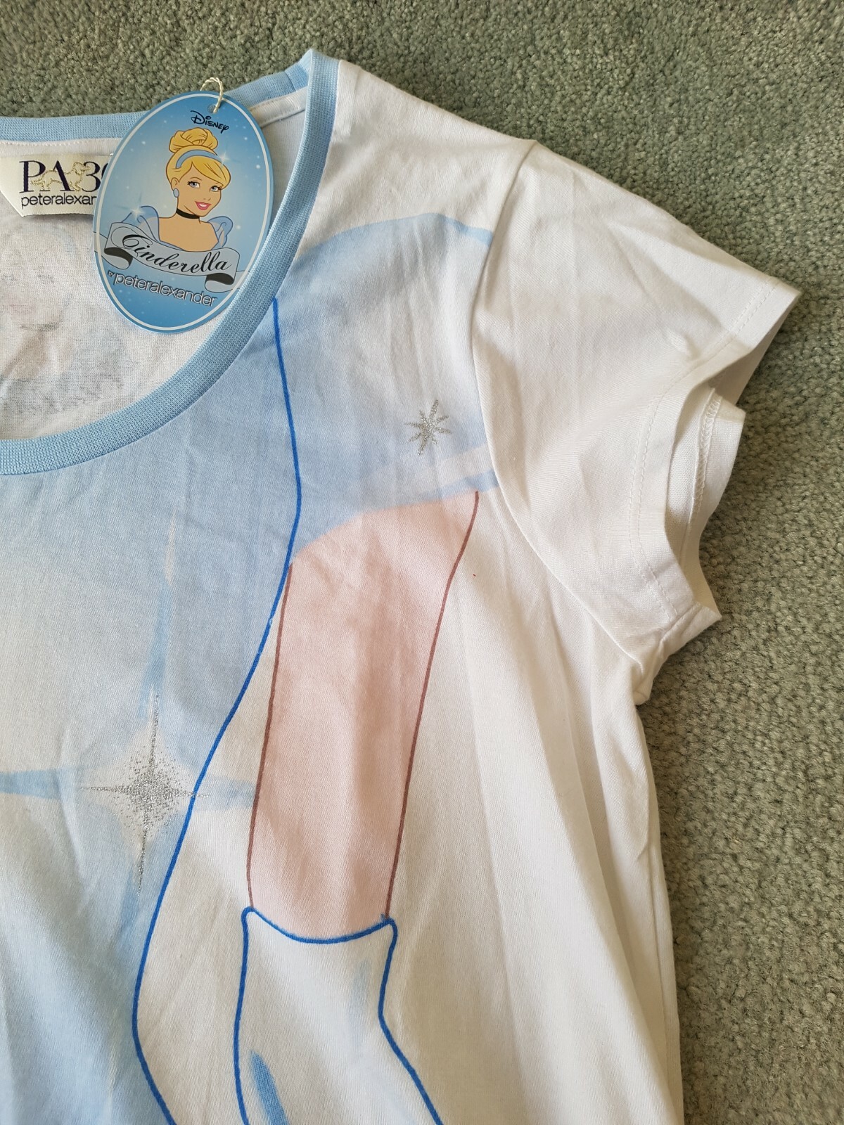 PETER ALEXANDER Blue White Cinderella Long Shirt Dress M/L BNWOT | eBay