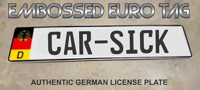 BMW German Eagle Euro European License Plate Embossed - CAR-SICK ...