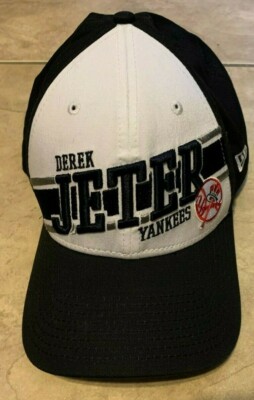 Derek Jeter #2 New Era Embroidered Hat Cap New York Yankees Black w ...