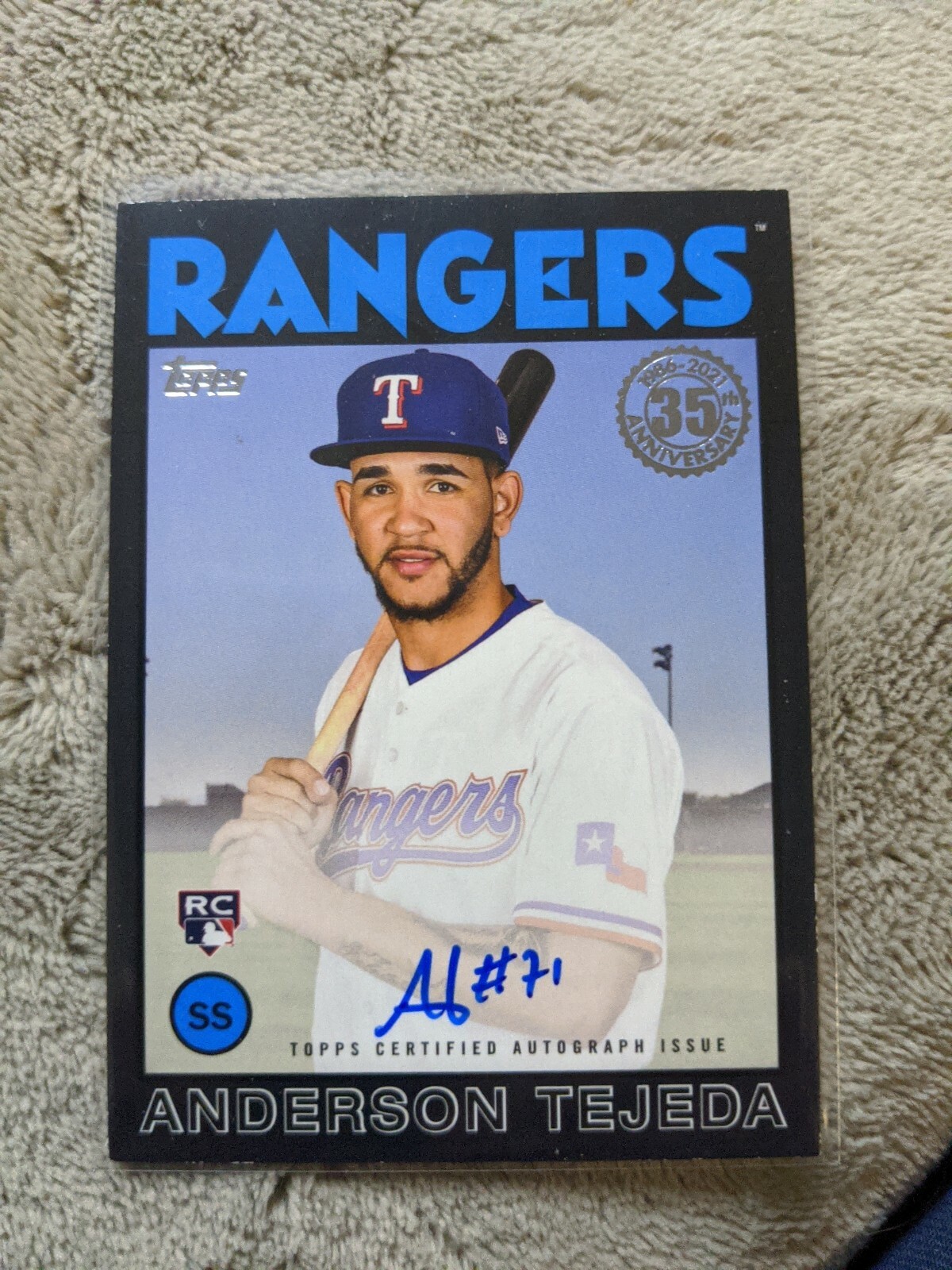 2021 Topps Update ANDERSON TEJADA 1986 Topps Black Auto #13/199 | eBay