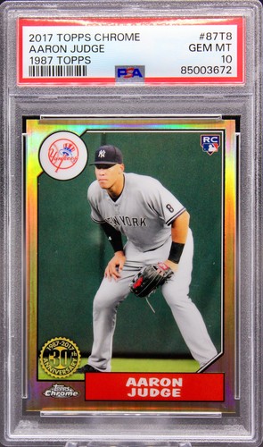 2017 Topps Chrome Aaron Judge Rookie Card! Refractor! PSA 10! New York ...