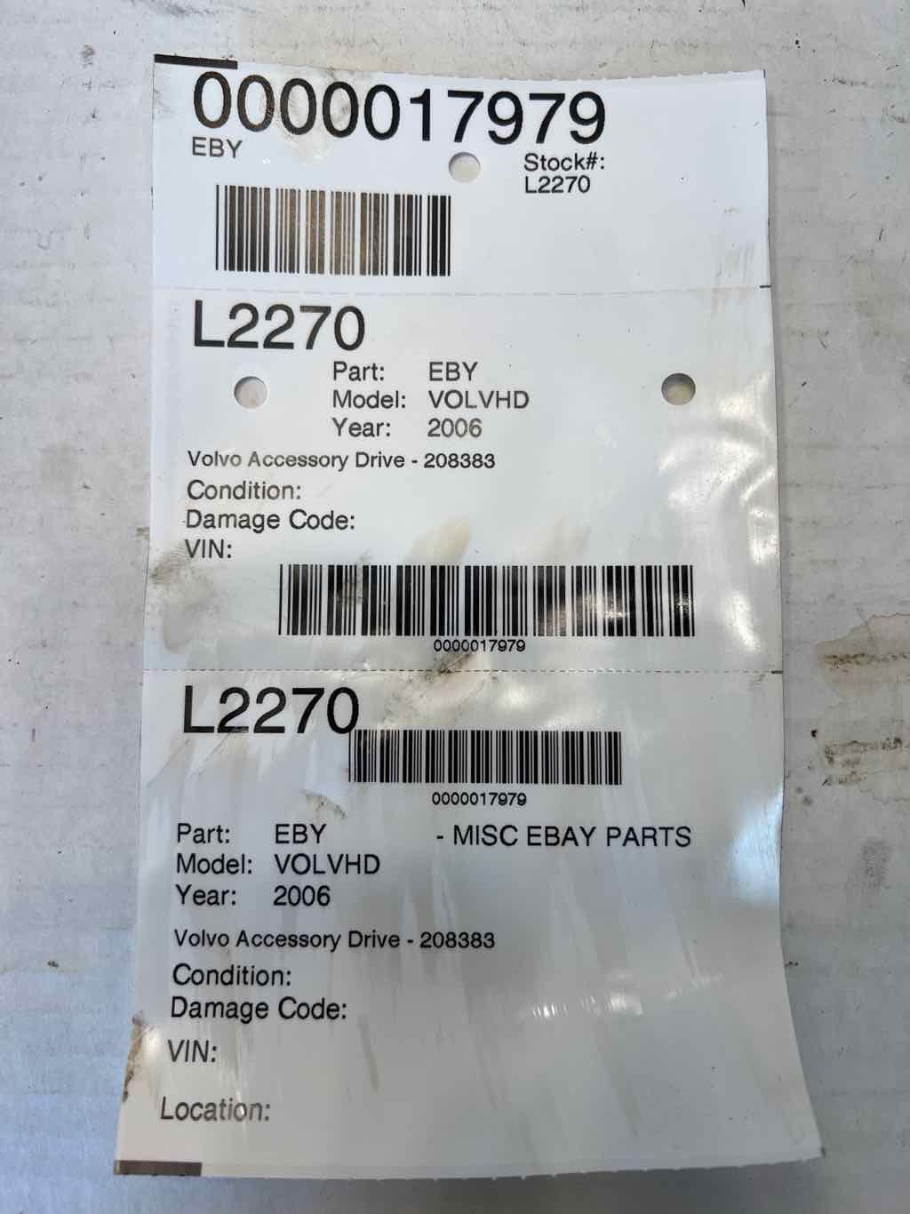 Volvo Accessory Drive - 20838388 Volvo Vnm 12.1 In Line Ve D12 OEM