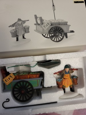 Dept 56 Heritage Dickens Village "Chelsea Market Fish Monger & Cart" | eBay