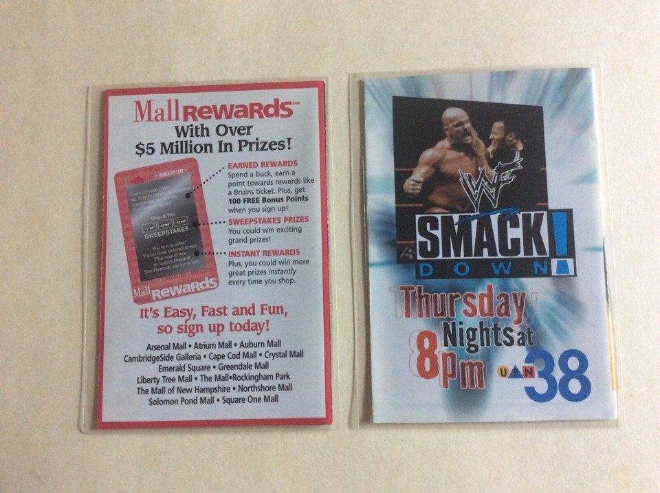 TWO 1999-00 BOSTON BRUINS POCKET SCHEDULES JOE THORNTON TV38 M100273 | eBay