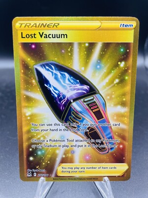 Pokemon Lost Vacuum 217/196 Lost Origin Gold Secret Rare Full Art Holo ...