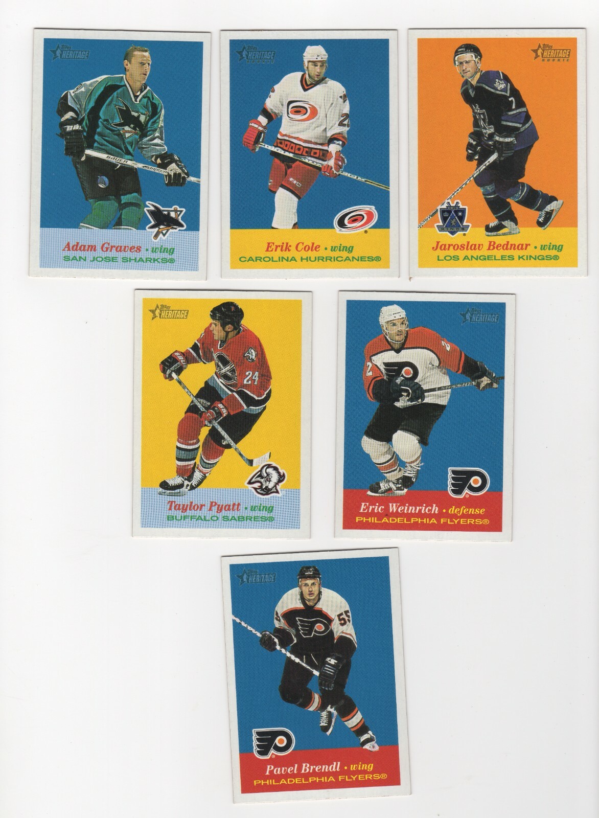 2001-02 Topps Heritage Hockey Erik Cole RC Short Print SP Hurricanes | eBay