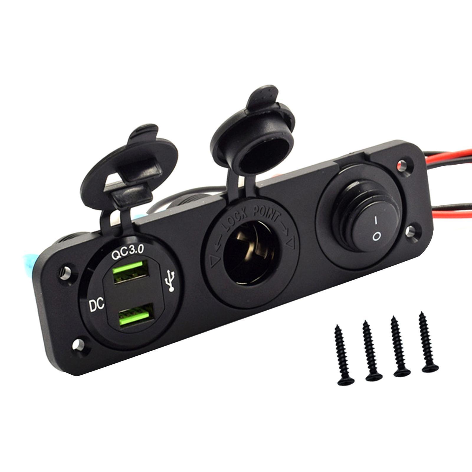 Car USB Socket 12V/24V Universal Dual USB Ports for Trucks | eBay