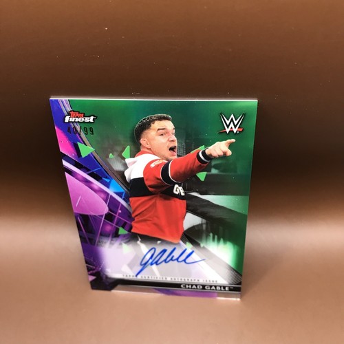 2021 Topps Finest WWE Chad Gable Green Refractor Roster Auto Autograph ...
