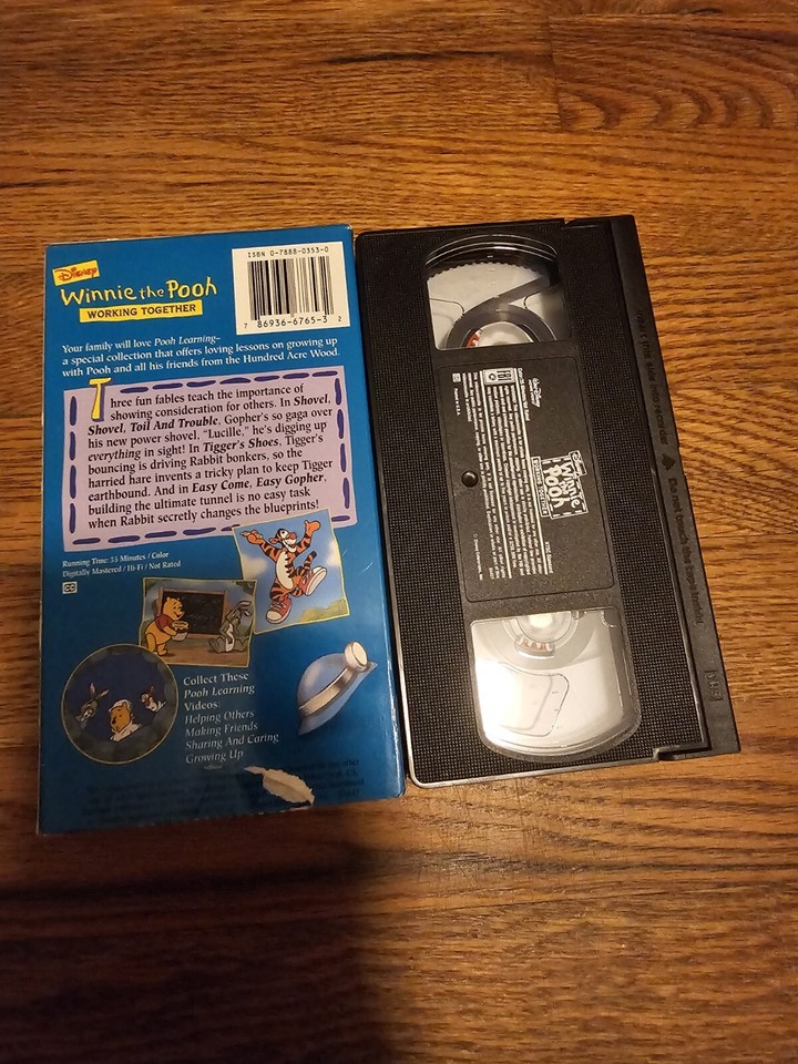 VHS Winnie the Pooh - Pooh Learning - Working Together (VHS, 1996 ...