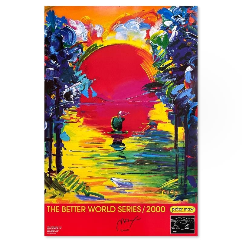 Peter Max "Better World" poster from 2000 | eBay