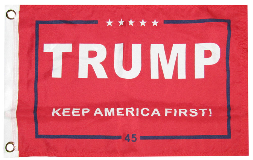 12x18 Trump Keep America First Red 45 100D Woven Poly Nylon 12"x18 ...